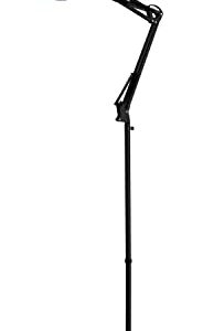 Bostitch Office VLF100F Swing Arm Metal Floor Lamp, 72" Tall with Multi-Joint Adjustment, Includes Replaceable LED Bulb (VLF), Black