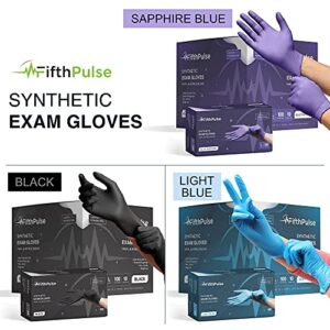 Blue Disposable Gloves Small 100 Count - Synthetic Nitrile Medical Exam Gloves - Latex Free, Powder Free - Surgical, Home, Cleaning, and Food Gloves - 3 Mil Thickness