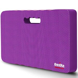 omixe extra thick kneeling pad comfy foam kneeler mat garden knee pad cushion for gardening planting yard work prayer yoga mechanic exercise workout baby bath 18 x 11 x 1.5 inch large purple