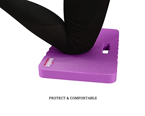 Omixe Extra Thick Kneeling Pad Comfy Foam Kneeler Mat Garden Knee Pad Cushion for Gardening Planting Yard Work Prayer Yoga Mechanic Exercise Workout Baby Bath 18 x 11 x 1.5 Inch Large Purple