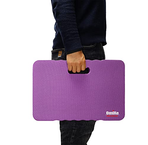 Omixe Extra Thick Kneeling Pad Comfy Foam Kneeler Mat Garden Knee Pad Cushion for Gardening Planting Yard Work Prayer Yoga Mechanic Exercise Workout Baby Bath 18 x 11 x 1.5 Inch Large Purple