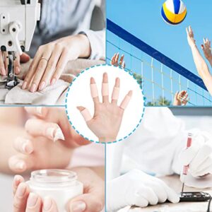 Finger Cots, Gel Finger Protectors, Waterproof Fingertip Bandage, Finger Covers Protection, Finger Tips Great for Finger Cracking, Thumb, Finger Trigger, Finger Arthritis, Latex-Free, Reusable (14PCS)