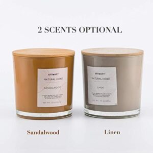 Preferred Linen Candle and Sandalwood Candle Bundle for Natural Soy Wax