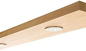 Kiera Grace kieragrace Stockholm Aberg Floating Shelf w/LED Light – Oak, 48", Matte Finish Wall Organization