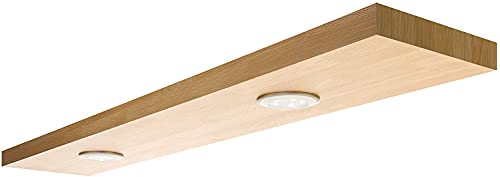 Kiera Grace kieragrace Stockholm Aberg Floating Shelf w/LED Light – Oak, 48", Matte Finish Wall Organization