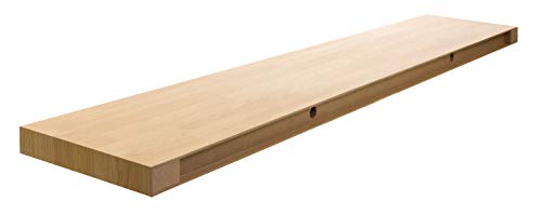 Kiera Grace kieragrace Stockholm Aberg Floating Shelf w/LED Light – Oak, 48", Matte Finish Wall Organization