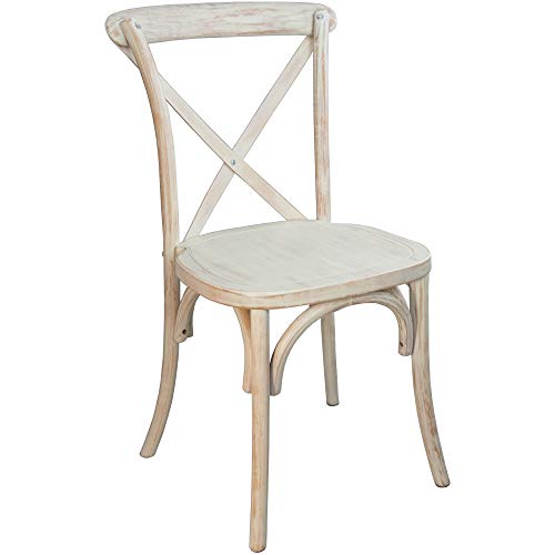 EMMA + OLIVER Lime Wash X-Back Chair