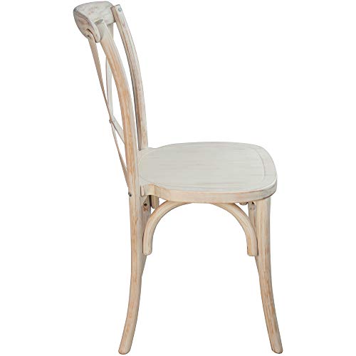 EMMA + OLIVER Lime Wash X-Back Chair