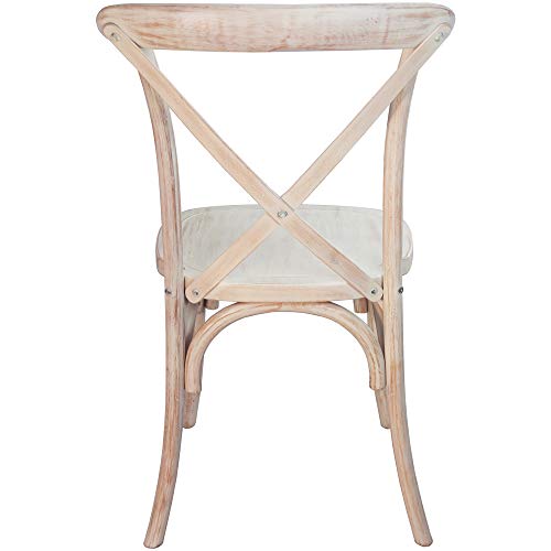 EMMA + OLIVER Lime Wash X-Back Chair