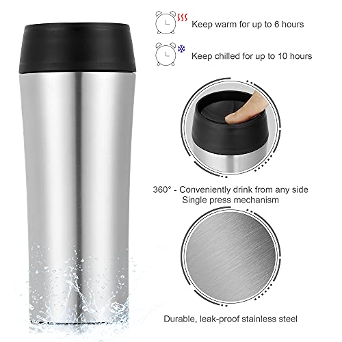 Amazon Basics Stainless Steel Travel Mug | 360ml