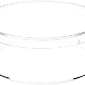 Pioneer Plastics 015C Clear Small Round Plastic Container, 3.3125" W x 1.3125" H, Pack of 12