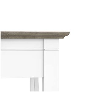 Bush Furniture Key West Writing Table for Home Office | Small Modern Farmhouse Desk, 48W, Pure White and Shiplap Gray