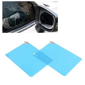 Car Rearview Mirror Film, 2pcs Rainproof Waterproof Mirror Film Anti Fog Protective Film Rain Shield Oval 5.9 x 7.9in Nano Car Film