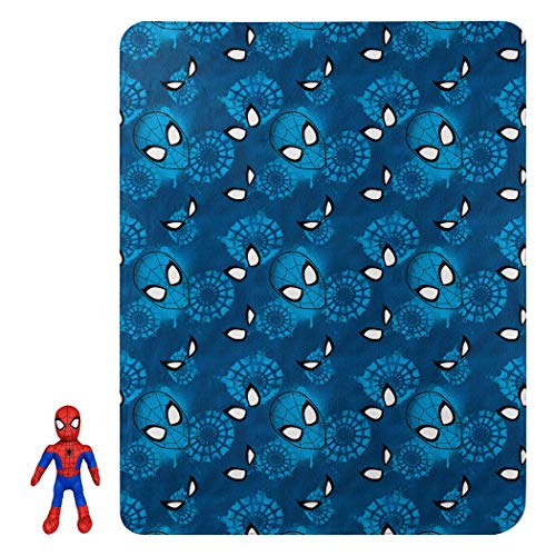 The Northwest Group Marvel Spider Man Jump Swing Spidey Character Pillow and Fleece Throw Blanket Set, 40" x 50"