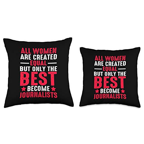 Apparel and Gifts for Journalist Women Journalist Quote Journalism Gift Throw Pillow, 16x16, Multicolor