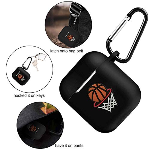 AirPods Case, Premium TPU Shockproof Protective Cover for AirPods 2 & 1, AirPods 2 & 1 Charging Case Headphone Case with Keychain - Basketball 2