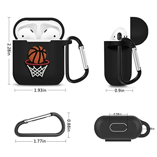 AirPods Case, Premium TPU Shockproof Protective Cover for AirPods 2 & 1, AirPods 2 & 1 Charging Case Headphone Case with Keychain - Basketball 2