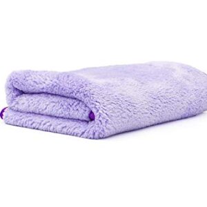 The Rag Company - Minx Royale - Professional Microfiber Detailing Towels, Premium 70/30 Blend, Super Plush, Rinseless & Waterless Wash, Buffing & Polishing, 400gsm, 16in x 16in, Lavender (6-Pack)