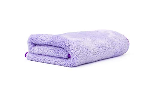 The Rag Company - Minx Royale - Professional Microfiber Detailing Towels, Premium 70/30 Blend, Super Plush, Rinseless & Waterless Wash, Buffing & Polishing, 400gsm, 16in x 16in, Lavender (6-Pack)