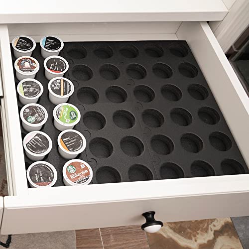 wobivcs Coffee Pod holder DIY Size Organizer 60 Compatible Tray Drawer Holds with Keurig K-Cup