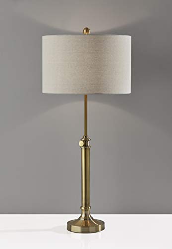 Adesso Home SL1165-21 Transitional Table Lamp from Barton Collection in Brass-Antique Finish, 15.00 inches, Bronze