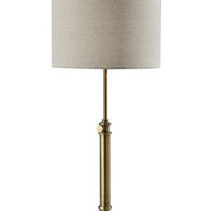 Adesso Home SL1165-21 Transitional Table Lamp from Barton Collection in Brass-Antique Finish, 15.00 inches, Bronze