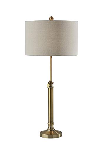 Adesso Home SL1165-21 Transitional Table Lamp from Barton Collection in Brass-Antique Finish, 15.00 inches, Bronze