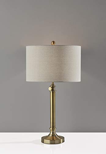 Adesso Home SL1165-21 Transitional Table Lamp from Barton Collection in Brass-Antique Finish, 15.00 inches, Bronze