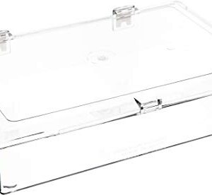 Pioneer Plastics 600C Clear Rectangular Plastic Hinged Container, 9.5" W x 6.25" D x 1.5625" H