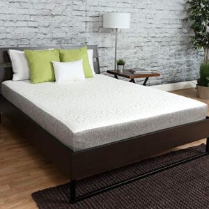 Travel Happy 8 INCH Full XL (54" x 80") Now W/ 2 INCHES of Graphite Gel Memory Foam for A Medium Comfort Mattress with Premium Textured 8-Way Stretch Cover Made in The USA (Full XL)