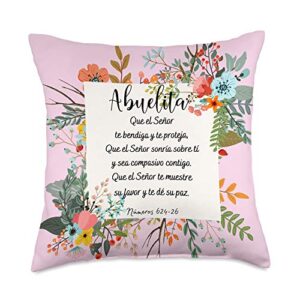 regalos para abuelita abuela best gifts oracion para abuela throw pillow, 18x18, multicolor