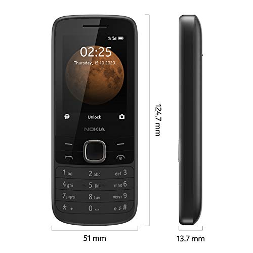 Nokia 225 | GSM Unlocked Mobile Phone | 4G | Black