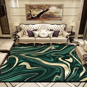 Emerald Green Black Gold Marble 1 Decor Art Rugs Soft Non-Slip Indoor Outdoor Living Room Bedroom Kids Room Modern Home Decor Carpet Mat Yoga Mat Runner Rugs Doormat