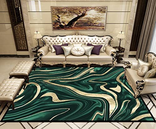 Emerald Green Black Gold Marble 1 Decor Art Rugs Soft Non-Slip Indoor Outdoor Living Room Bedroom Kids Room Modern Home Decor Carpet Mat Yoga Mat Runner Rugs Doormat