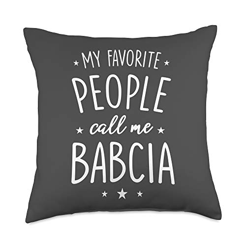 Babcia Gifts Favorite People Call Me Babcia Throw Pillow, 18x18, Multicolor