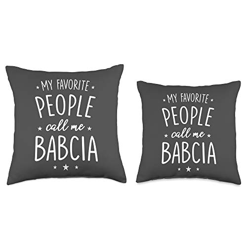 Babcia Gifts Favorite People Call Me Babcia Throw Pillow, 18x18, Multicolor