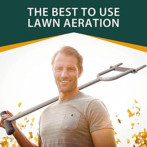 Walensee Lawn Coring Aerator, Manual Grass Dethatching Turf Plug, Core Aerating Tool, Garden Tool, Heavy Duty Aeration for Compacted Soils and Lawns to Prevent Lawn Run-Off and Soil Compaction