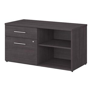 bush business furniture office 500 low storage cabinet, storm gray