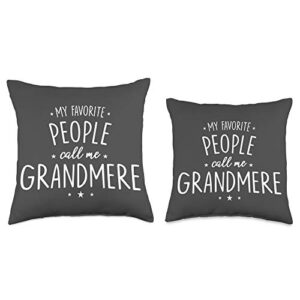 Grandmere Gifts Favorite People Call Me Grandmere Throw Pillow, 16x16, Multicolor