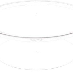 Pioneer Plastics 250C Clear Large Round Plastic Container, 9.9375" W x 3.5625" H