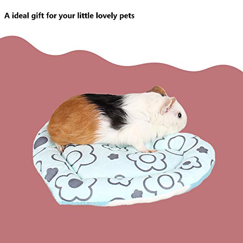 Guinea Pig Hamster Warm Bed House, 2 Pcs Small Animal Bed Hamster Winter Bed Warm Cushion Mini Pet Warm Sleep Mat Pad for Guinea Pig Hamster Mouse Squirrel Hedgehog Chinchilla Bunny Heart Shape