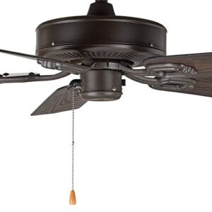 Amazon Basics 52-Inch Indoor Outdoor Ceiling Fan - Five Dark Walnut Blades, Oil Rubbed Bronze Finish