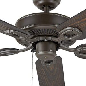 Amazon Basics 52-Inch Indoor Outdoor Ceiling Fan - Five Dark Walnut Blades, Oil Rubbed Bronze Finish