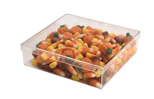 Pioneer Plastics 062C Clear Square Plastic Container, 5.25" W x 5" D x 1.375" H