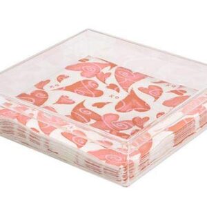 Pioneer Plastics 062C Clear Square Plastic Container, 5.25" W x 5" D x 1.375" H