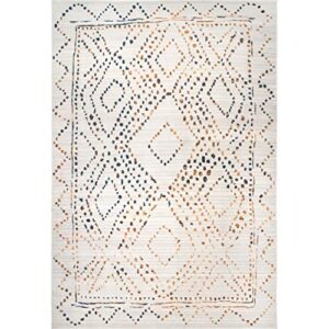 nuLOOM Mila Dotted Diamond Trellis Area Rug, 8' x 10', Beige