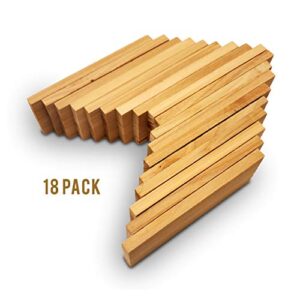 Wood Smith USA 18-Pack Cedar Blocks/Sandpaper | Clothes Storage | Aromatic Cedar Wood Planks for Closets & Drawers | 100% Natural Red Cedar for Moth Protection, Odor Removal | Wardrobe Freshener