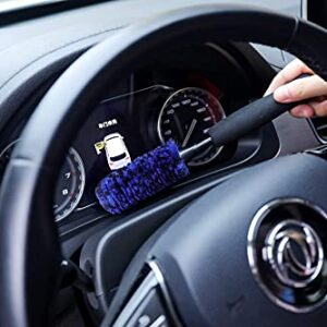 Car Wheel Brush Wash Kit - Soft Wool Tire Brush Ultimate Car Detailing Brushes Multifunctional Tire & Wheel Tools Cleaning Brush 3 Pack