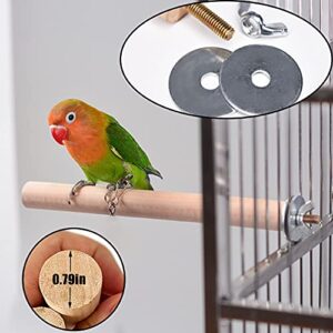 Hamiledyi Bird Perches Natural Wood Parrot Stand Platform Set 7 Pack Wooden Parakeet Paw Grinding Stick Cage Accessories Exercise Toys for Cockatiels Conure Budgies Lovebird Rat Gerbil Hamster Play