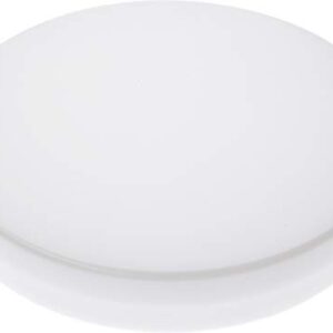 Pioneer Plastics 170CHIPS White Round Plastic Container, 6" W x 1" H, Pack of 4